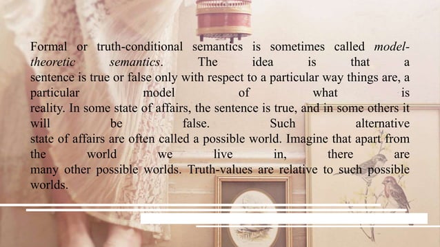 Semantics: Truth of Sentence & Paraphrase | PPT