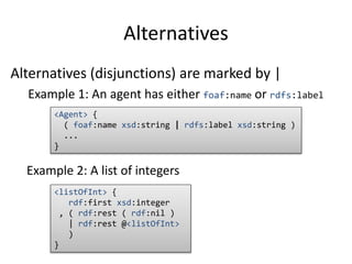 Shape Expressions: An RDF validation and transformation language | PPT