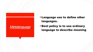 Introduction to Semantics | PPT