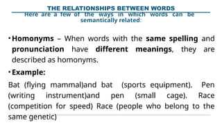 SEMANTICS- meaning of words and sentences | PPT