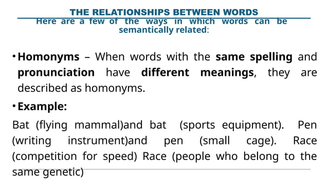 SEMANTICS- meaning of words and sentences | PPT