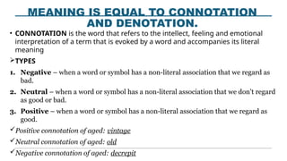 SEMANTICS- meaning of words and sentences | PPT