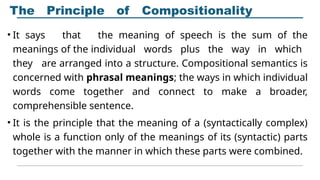 SEMANTICS- meaning of words and sentences | PPT