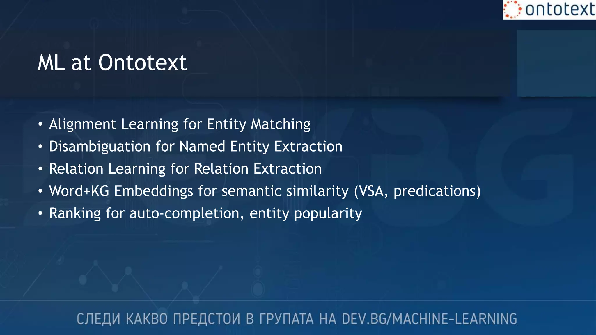 Semantics and Machine Learning | PPTX | Databases | Computer Software and Applications