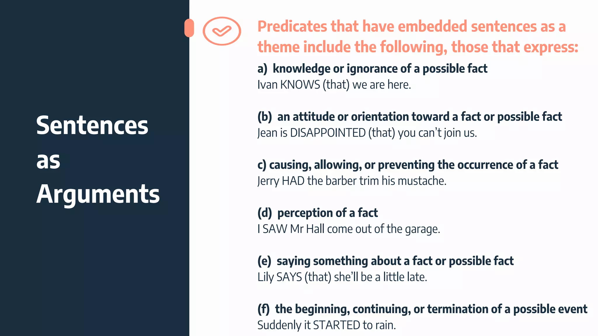 Semantics clauses arguments 1 | PPTX