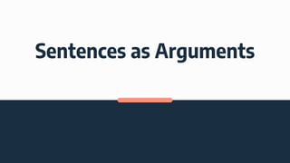 Semantics clauses arguments 1 | PPTX