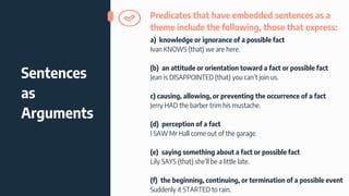 Semantics clauses arguments 1 | PPTX