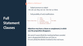 Semantics clauses arguments 1 | PPTX