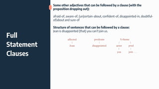 Semantics clauses arguments 1 | PPTX