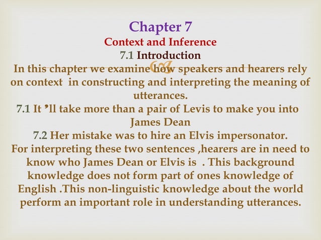 Semantics - Context and Inference.pdf semantics | PPT