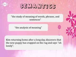 Semantics - Introduction to Linguistic | PPT