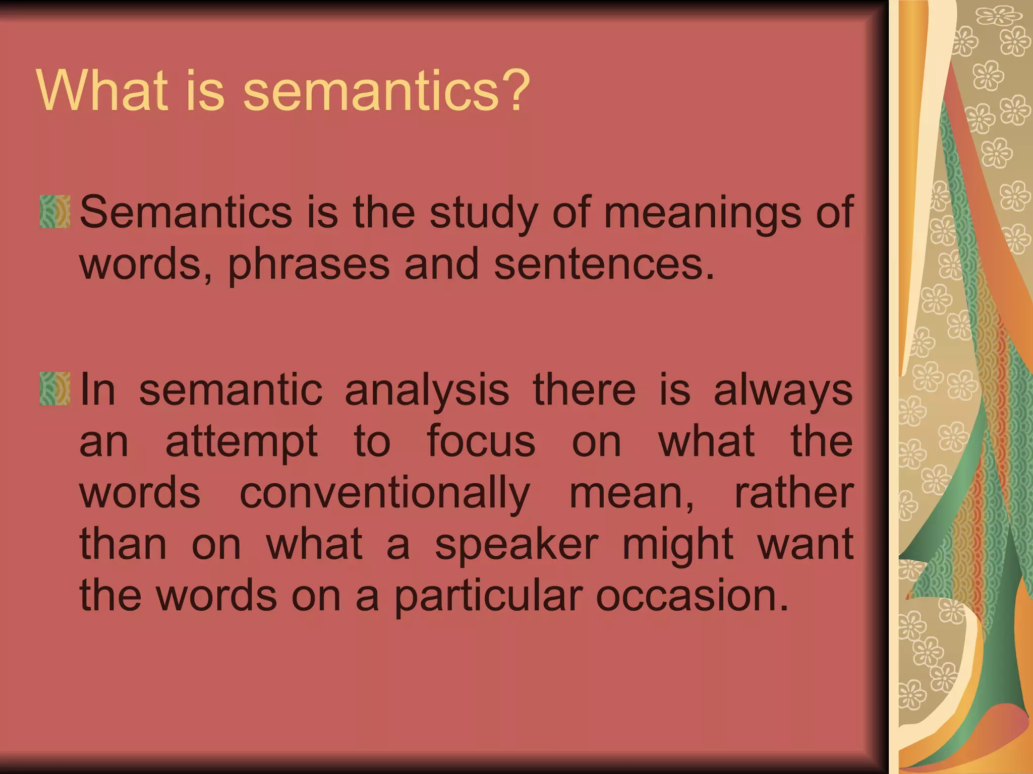 Semantics Introduction By Riaz | PPT