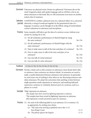 M2 session 2a sentence utterance meaning | PDF