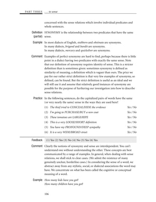 Semantics session 4b sense relations identity and similarity of sense | PDF
