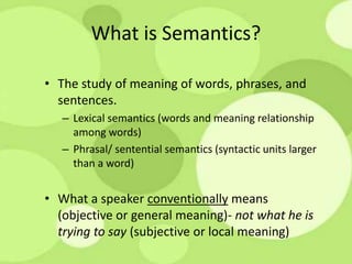 Semantics 1 | PPT