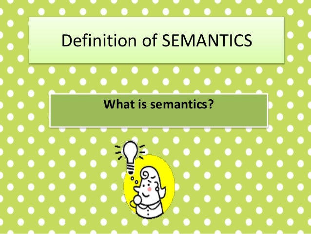 Semantics 1