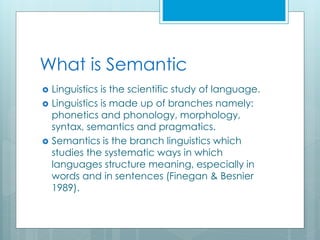 Semantics | PPTX