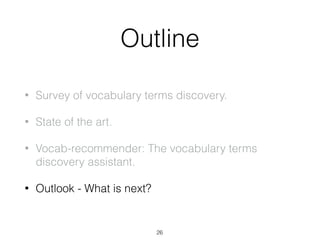 Linked Open Vocabulary Ranking and Terms Discovery | PPT