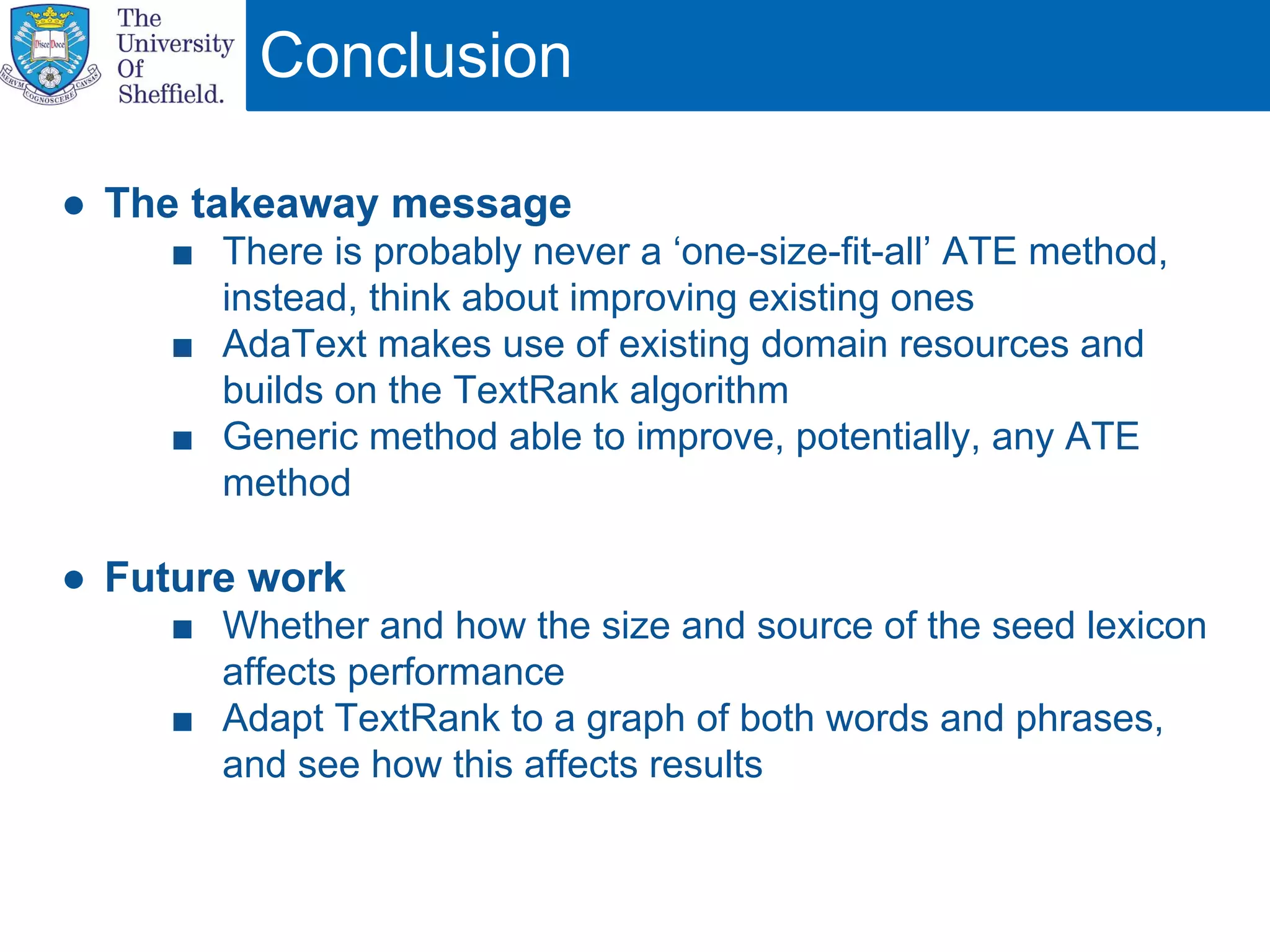 Semantics2018 Zhang,Petrak,Maynard: Adapted TextRank for Term ...