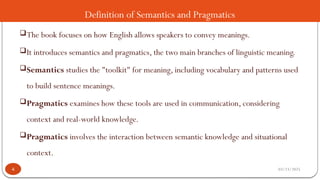 Introducing English Semantics and Pragmatics | PPTX