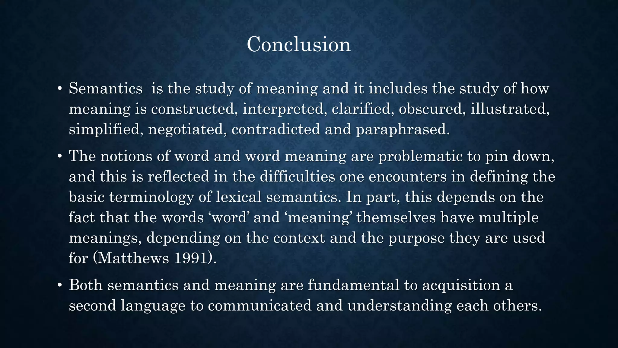 Semantics and meaning | PPTX