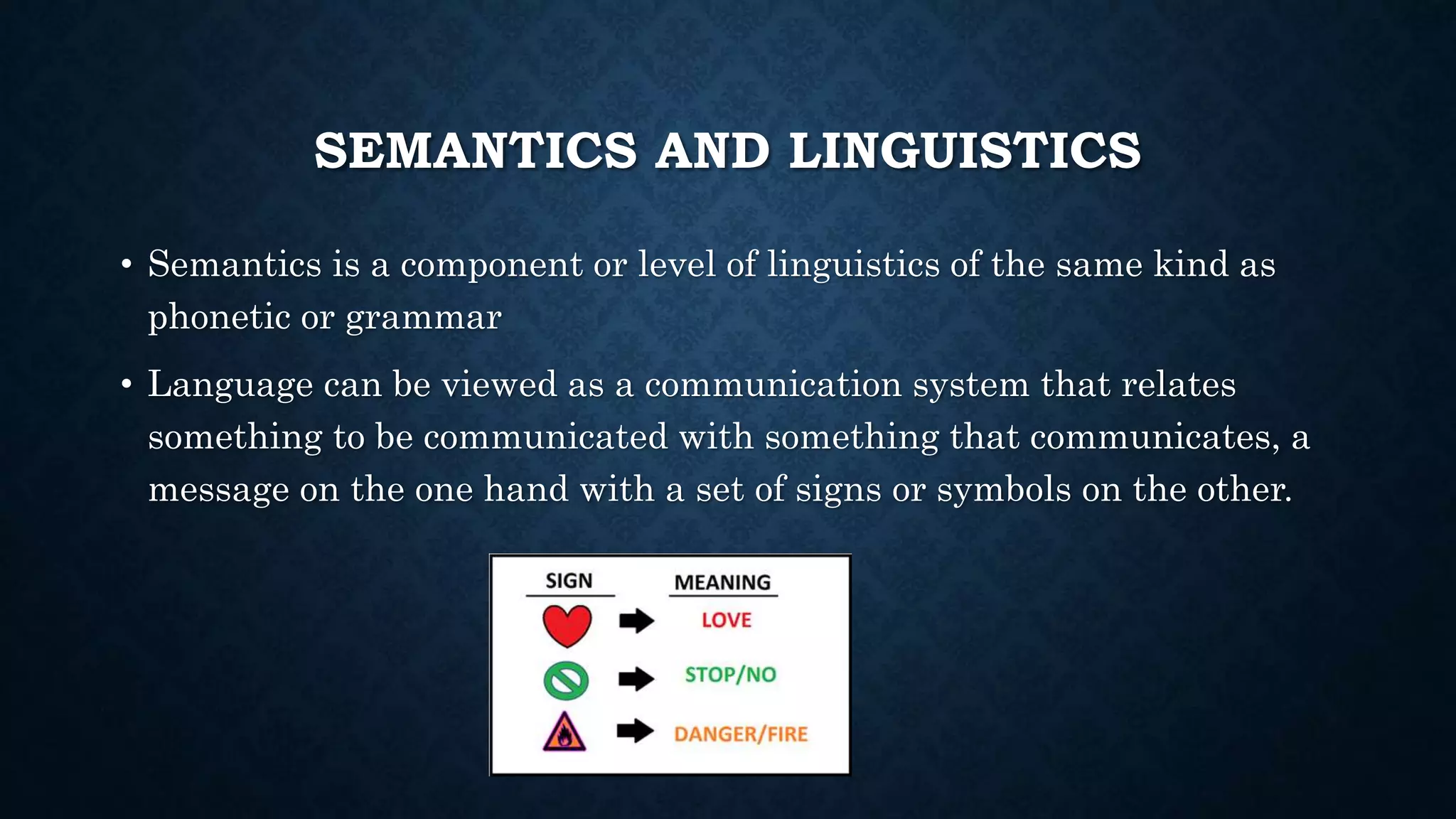 Semantics and meaning | PPTX