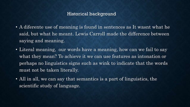 Semantics and meaning | PPTX | Science