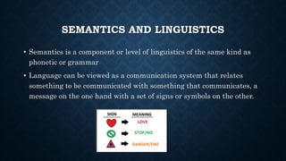 Semantics and meaning | PPTX