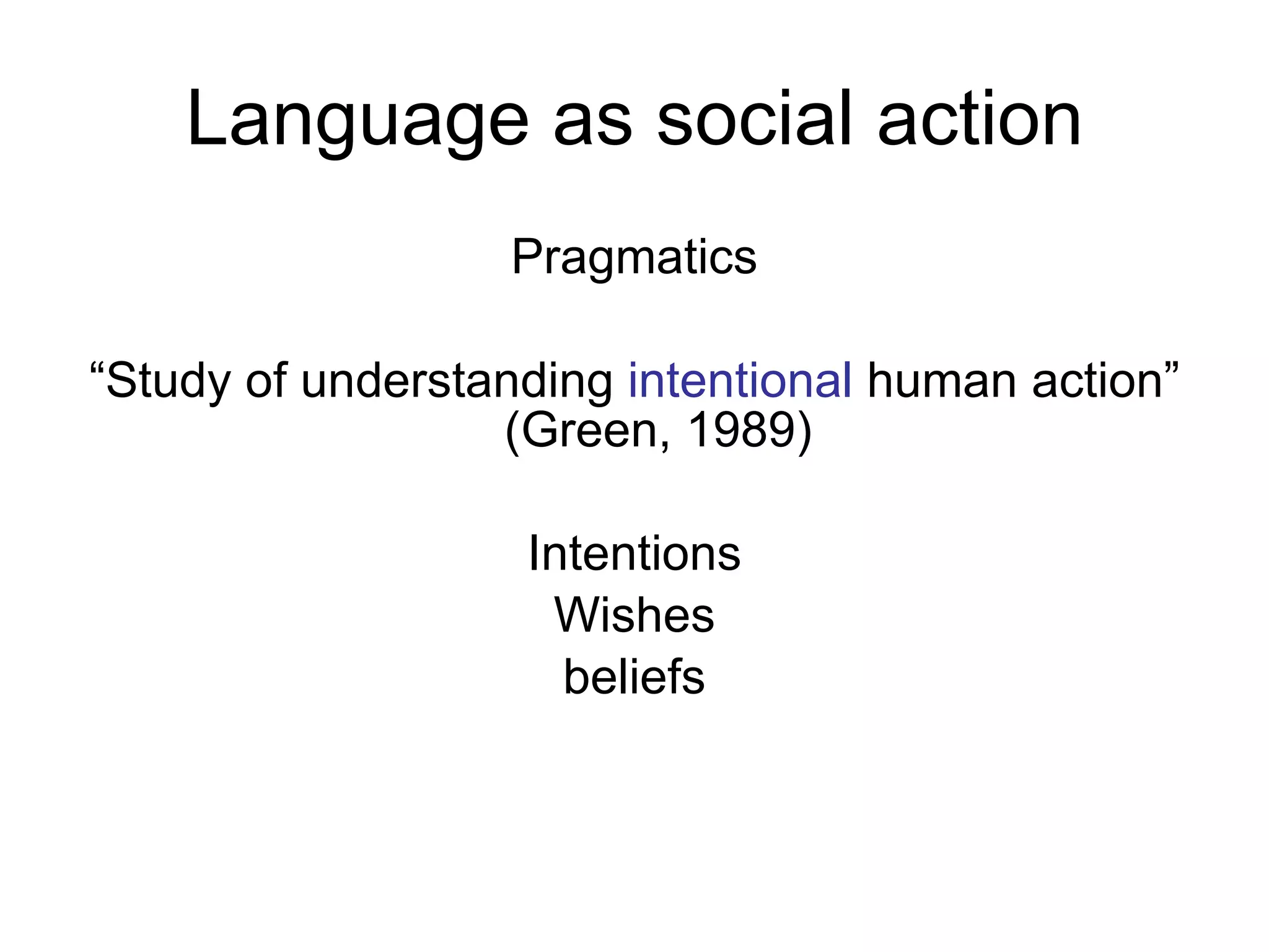 Semantics and pragmatics | PPT