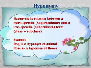 Lexical Relationship | PPTX