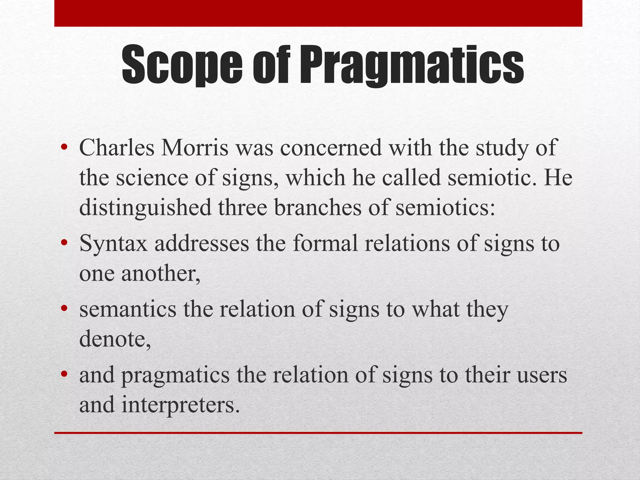 Semantics and pragmatics | PPTX