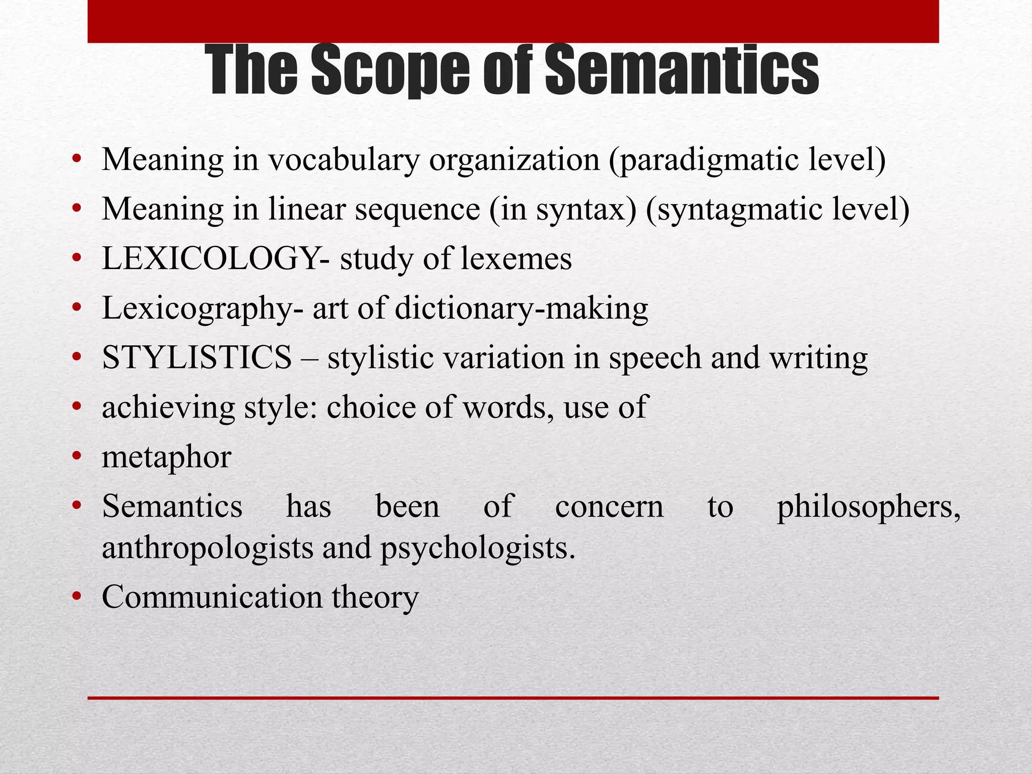 Semantics and pragmatics | PPTX | Science
