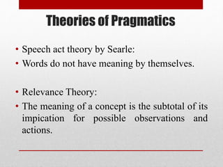 Semantics and pragmatics | PPTX