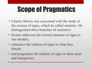 Semantics and pragmatics | PPTX