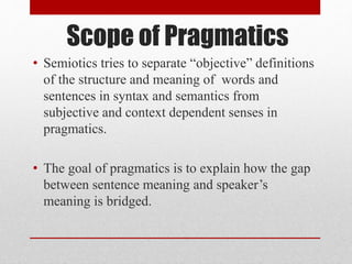 Semantics and pragmatics | PPTX