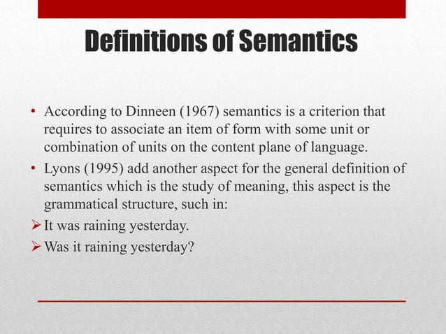 Semantics and pragmatics | PPTX | Science