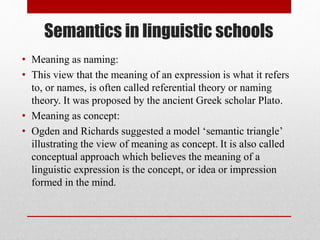 Semantics and pragmatics | PPTX