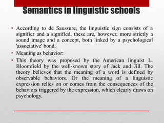 Semantics and pragmatics | PPTX