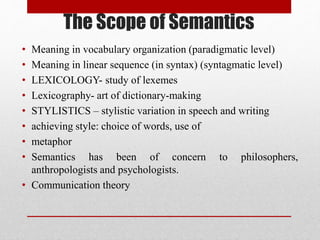 Semantics and pragmatics | PPTX