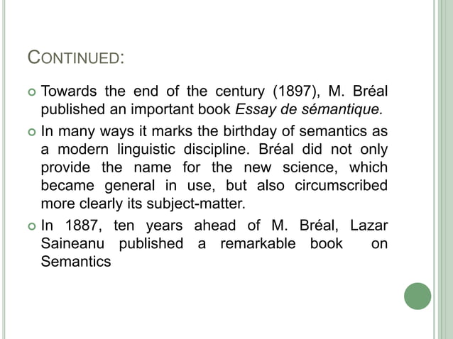 Semantics and semantic development | PPT