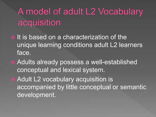 Semantics and teaching vocabulary | PPTX | Education