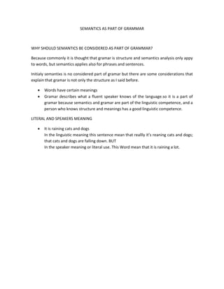 Semantics as part of grammar | DOCX