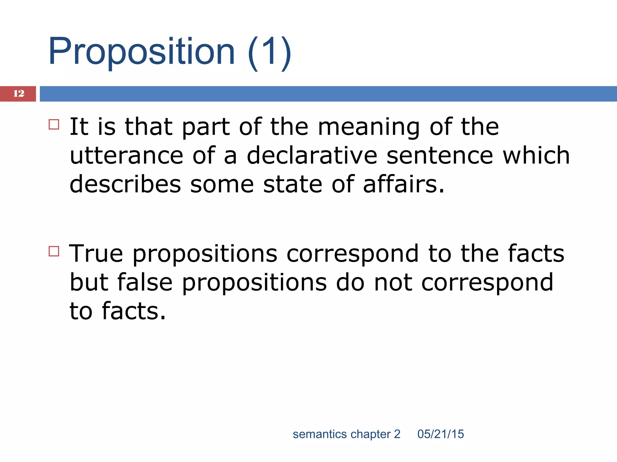 Semantics chapter 2 saeed | PPT