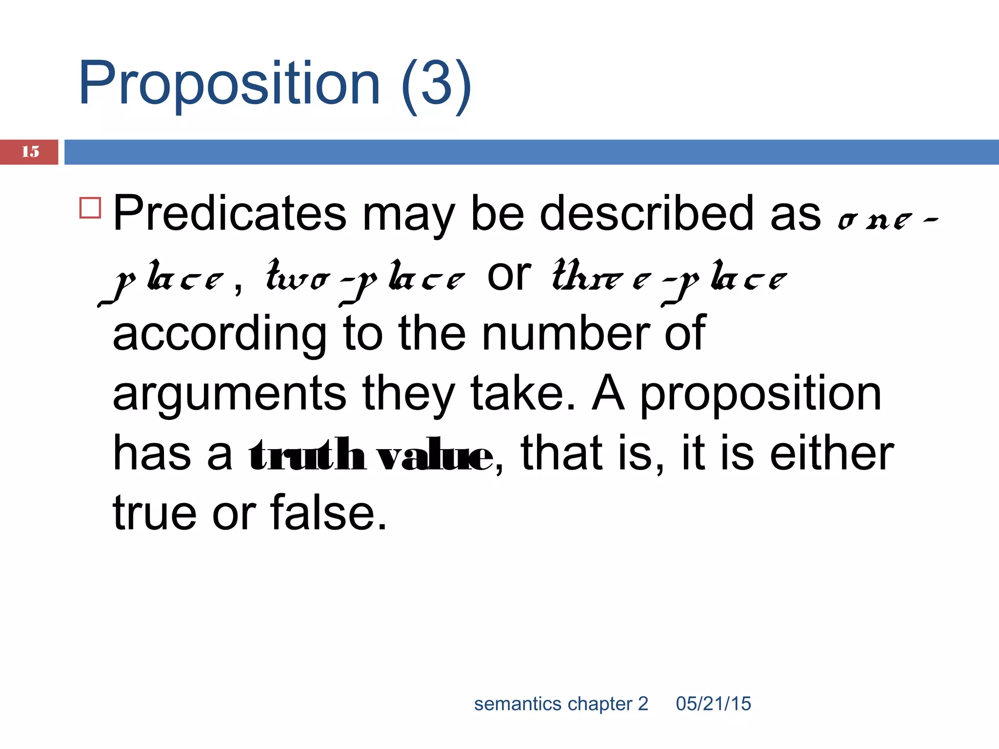 Semantics chapter 2 saeed | PPT