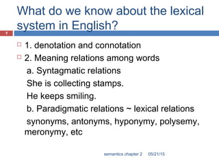 Semantics chapter 2 saeed | PPT