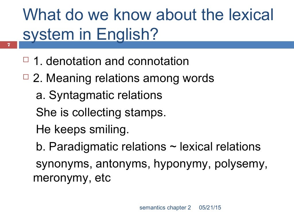 Semantics chapter 2 saeed