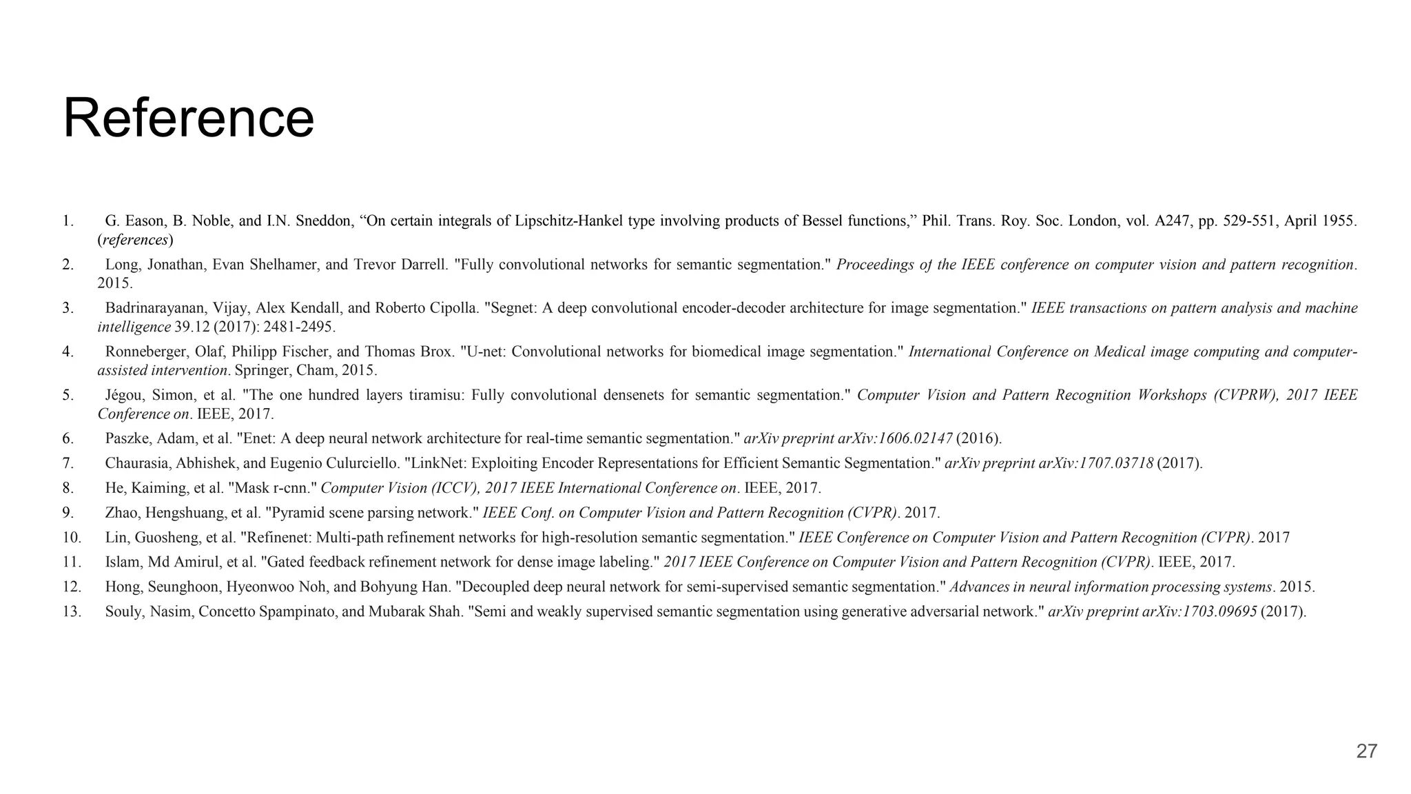 Semantic segmentation with Convolutional Neural Network Approaches | PPTX