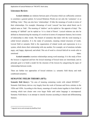APPLICATION OF LEXICAL RELATION | PDF