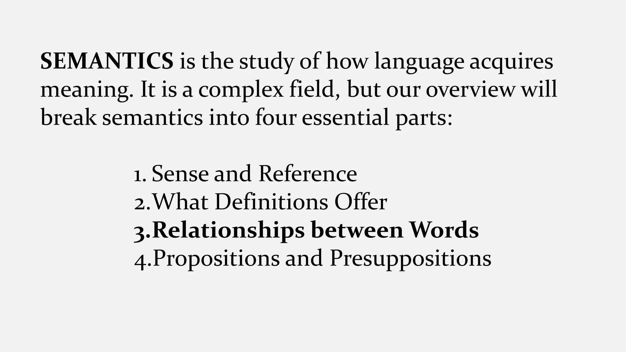 Semantics iii relationships between words | PDF