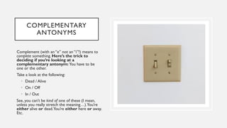 Semantics iii relationships between words | PDF